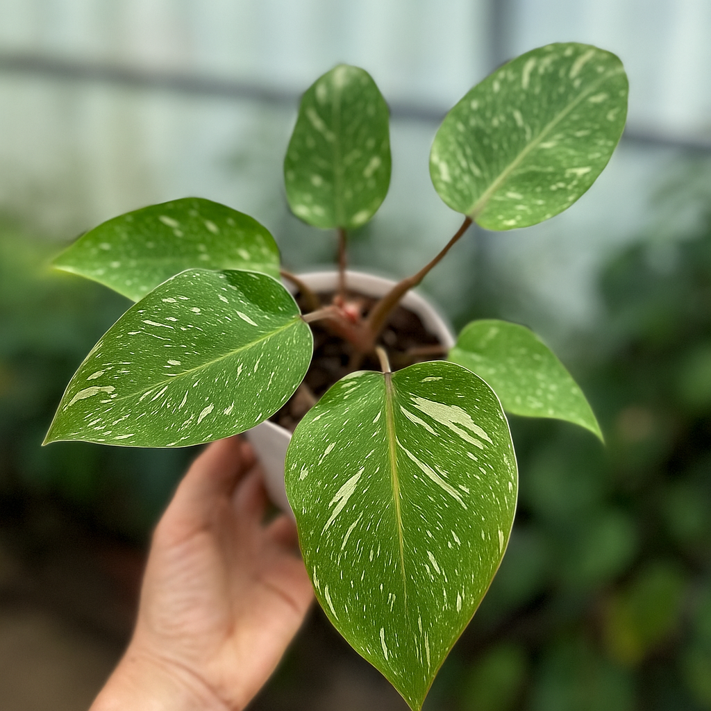 Philodendron White Knight Marble Variegata ~ Variegated White Plant ...